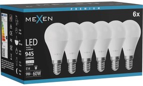 Mexen Nova 6x LED žárovka E14, G45, 9W, Neutrální - 4000K, 945 lm - L101-E14-0940-01x06
