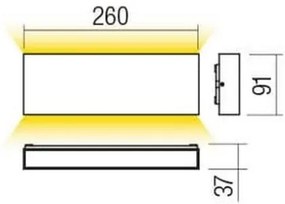 Redo 90389 - LED Venkovní nástěnné svítidlo KAMAL LED/15W/230V 3000K IP54 hnědá