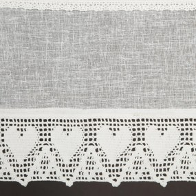 KRÁTKÁ ZÁCLONA NA PÁSCE DORIS 150X30 CM KRÉMOVÁ