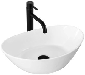 Rea Kate, umyvadlo na desku 450x270x140 mm, bílá lesklá, REA-U6802