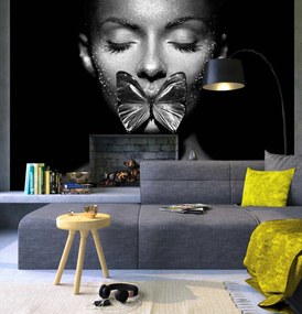 Malvis ® Tapeta Dívka s motýlem Vel. (šířka x výška): 432 x 290 cm