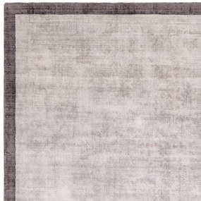 Černý  koberec Ife Border Charcoal Silver Rozměry: 120x170 cm