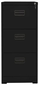 Kancelářská skříň černá 46 x 62 x 102,5 cm ocel - Default Title