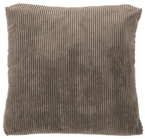 Hnědý dekorativní polštář Tiseco Home Studio Ribbed, 40 x 40 cm
