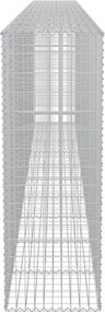 Gabionová zeď s víky z pozinkované oceli 600 x 50 x 150 cm 143582