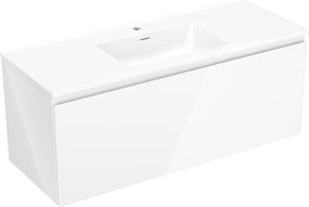 Mexen Orio, koupelnová skříňka 120 cm s umyvadlem Otis, 1 zásuvka, bílá lesklá, 91A10-12047-1-BF00-W18M00