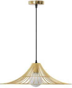 Toolight - Stropní lampa závěsná plochá kulatá 1xE27 APP499-1CP, zlatá, OSW-00612