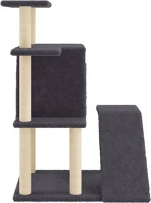 Škrabadlo pro kočky se sisalovými sloupky tmavě šedé 97 cm 172099