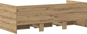 Daybed se zásuvkou Artisanový dub 90 x 190 cm Kompozitní dřevo 3333997