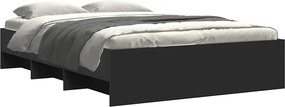 Rám postele černý 140 x 190 cm kompozitní dřevo 3295682