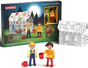EFKO Igráček Kreativní sada Perníková chaloupka / 2 figurky + skládačk