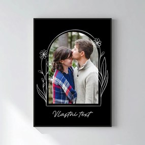 Personalizovaný magický fotoobraz v rámu - 50x70 - květinové orámování