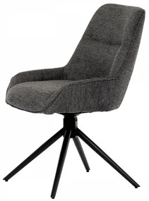 Jídelní konferenční židle tmavě šedá černé kovové nohy otočný mechanismus HC-535 GREY2