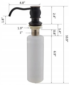 Gamma Retro, dávkovač saponátu pro kuchyňský dřez 400ml, bílá, GMA-DOZR-WH
