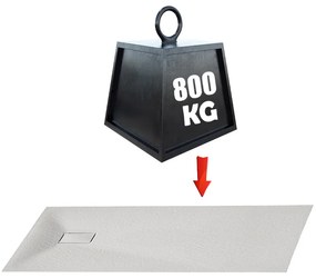 BPS-koupelny Obdélníková akrylátová sprchová vanička HYD-OSV-RIKO 120x80 bílý mramor