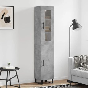 Skříň highboard betonově šedá 34,5x34x180 cm kompozitní dřevo