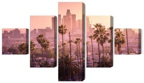 Vícedílný obraz Centrum Los Angeles Při Západu Slunce Nedostatek Nedostatek Plátno Canvas 200x120