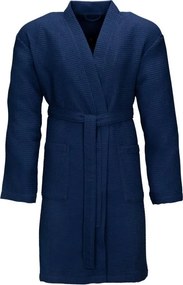 VOSSEN ROM Piqué – bavlněný unisex župan do sauny Modrá, XL