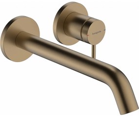 Hansgrohe Tecturis S - Páková umyvadlová baterie EcoSmart+ pod omítku s výtokem 225 mm, kartáčovaný bronz 73351140