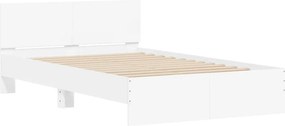 Rám postele s čelem a LED osvětlením bílý 120 x 200 cm 3207616