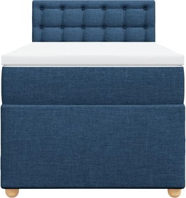 Box spring postel s matrací modrá 90x190 cm textil 3286555