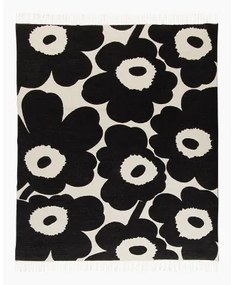 Vlněná deka Unikko černobílá 130x180 cm Marimekko
