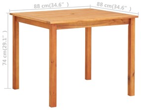 Zahradní stůl 88 x 88 x 74 cm masivní akáciové dřevo - Default Title