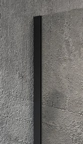 Gelco Gelco, VARIO BLACK jednodílná sprchová zástěna pro instalaci ke stěně, sklo nordic, 700 mm, GX1570-06