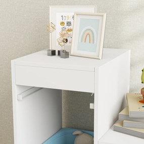 AIYAPLAY Dětský úložný box na hračky se 6 vyjímatelnými boxy, 3 patra, 96 x 38,5 x 90 cm, vícebarevný