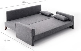 Hanah Home Rozkládací pohovka BELLA šedá 208 cm 825BLC1501