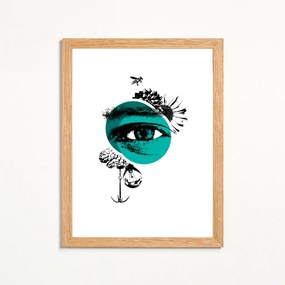 Eva Mořická | Oko III Rám: Dubový, Velikost: 30 x 20 cm