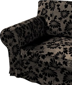Potah na pohovku IKEA Ektorp 2-místná s lenoškou barva hnědá látka pletený vzor, vzorované
