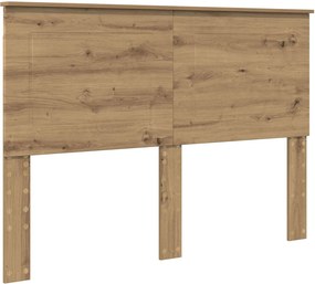 Rám postele Umělecký dub 140 x 190 cm Masivní borové dřevo 3409353