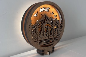 Li-Go "Hory les" lampa 20x22cm provedení povrchu: dub světlý