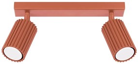 Sollux SL.1637 - Bodové svítidlo KARBON 2xGU10/10W/230V oranžová