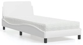 Postel s matrací Dover bílá 90 x 190 cm umělá kůže 3208318