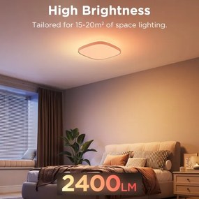 Govee - LED RGBIC Stmívatelné stropní svítidlo LED/24W/230V 2700-6500K Wi-Fi