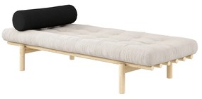 Lenoška Next Daybed – Clear lacquered/Ivory 200 × 75 × 12 cm