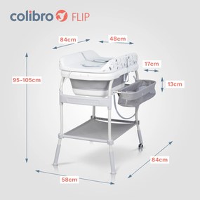 Dětský skládací přebalovací pult s vaničkou Colibro FLIP