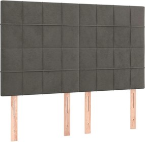 Box spring postel s matrací tmavě šedá 140x200 cm samet 3132682
