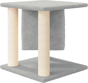 Škrabadlo pro kočky se sisalovými sloupky světle šedé 37 cm 171655