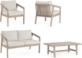 BIZZOTTO Zahradní set pohovky, křesel a stolku KALIMERA malý světlý 0664132