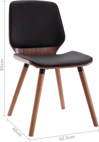 vidaXL Jídelní židle 2 ks krémové umělá kůže [287380] Barva: tmavě hnědá a bílá