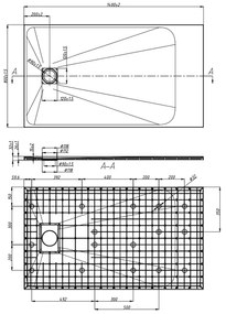 BPS-koupelny Obdélníková akrylátová sprchová vanička HYD-OSV-RIKO 140x80 šedá