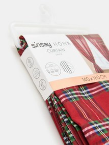 Sinsay - Sada závěsů na řasící pásce s kostkovaným vzorem 2 pack - vícebarevná