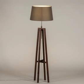 Stojací designová lampa Paola Grey and Dark Brown