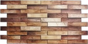 GRACE Obkladový 3D PVC panel 98 x 48 cm - Walnut ořechové dřevo