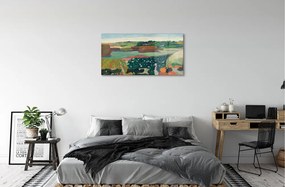 akrylový obraz Art malované pohled venkova 100x50 cm