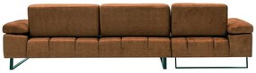 Designová rohová sedačka Vatusia 314 cm oranžová - pravá