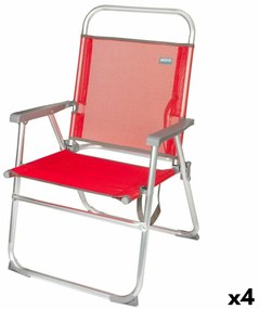 Skládací židle Aktive Menorca, Červená 48 x 88 x 50 cm (4 kusy)